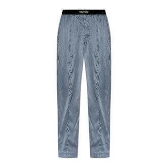 Tom Ford Homme, V&ecirc;tements de nuit et de d&eacute;tente, Gris, Taille: XS Bas de Pyjama en Soie