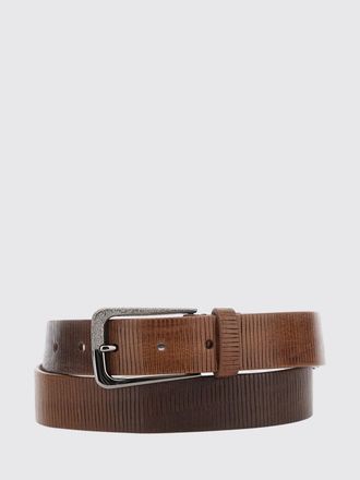 Brunello Cucinelli Ceinture en cuir avec boucle &agrave; ardillon en m&eacute;tal