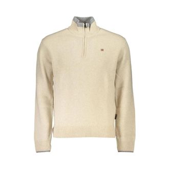 Napapijri Beiger Halbhoher Strickpullover - - Knitwear - Herren - Beige - 2XL