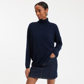 La Redoute Collections Pull Col Roul&eacute; En Fine Maille Cachemire