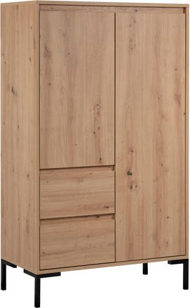 MID.YOU Mid.you Highboard, Eiche Artisan, Holzwerkstoff, 4 Fächer, 2 Schubladen, 81x139x40 cm, Wohnzimmer, Kommoden & Sideboards, Highboards