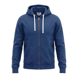 Bl'ker Sweatshirt Full Zip Cappuccio Priceton - - Sweatshirts & Hoodies - Herren - Blau - L