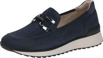 Caprice Damen Slipper aus Leder Bequem, Blau (Ocean Suede), 40 EU