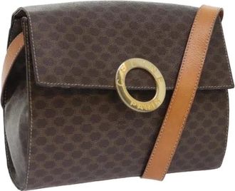 Celine Sac bandouli&egrave;re vintage Macadam Pre-owned - Femme - Pre-owned - Brun - Taille: ONE Size