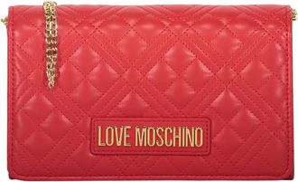 Love Moschino Femme, Sacs, Rouge, Taille: ONE Size Shiny Quilted Clutch