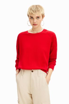 Desigual Damen JERS_Nicole Sweater, Rot, XL EU