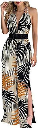 Generic Mode Femmes Combinaison Dété Taille Haute Combishorts Plaine Élégant Combi Pantalon Longue Soiree Rompers Taille Haute Playsuit Combinaison Pantalon F