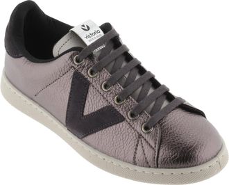Victoria Victoria Damen Tenis Metal Efecto Piel Sneaker, Antracita, 39 EU Schmal
