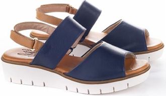 Lince Lince Sandales en cuir avec doublure | Semelle en caoutchouc | Semelle int&eacute;rieure en gel | V13401 | Fabriqu&eacute;es en Espagne, Velours bleu marine, 40 EU