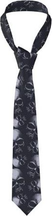 Generic Cravate DAffaires Cr&acirc;nes Mort Horreur Sombre Blanc Classique Men Tie &Eacute;l&eacute;gant Cravate Pour Hommes Pour Mariage C&eacute;l&eacute;brations Remise De Dipl&ocirc;me