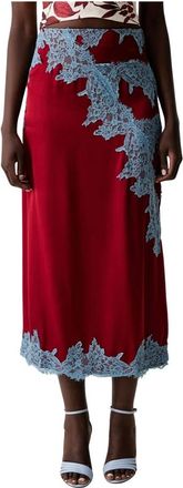 Never Fully Dressed Jupe midi - Femme - Jupes - Rouge - Taille: 44 FR