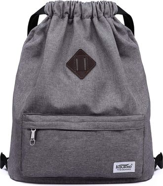 KAUKKO Beutel Rucksack Hipster Kordelzug Turnbeutel Gymsack mit Innentasche Sportrucksack für Damen & Herren, 21L
