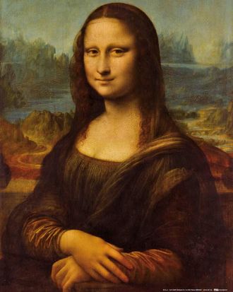 1art1 Leonardo Da Vinci Poster Mona Lisa, 1503-1506 Kunstdruck Bild 50x40 cm