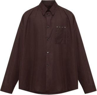Marni Hemd mit Tasche - - Shirts - Herren - Braun - XL