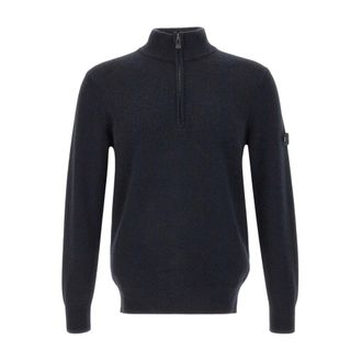 Peuterey Yak-Wolle Pullover mit halbem Rei&szlig;verschluss - - Sweatshirts & Hoodies - Herren - Schwarzk - XL