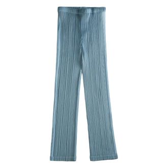 Issey Miyake Straight Hosen - - Trousers - Damen - Blau - 2XL