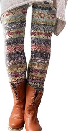 Generic Pantalon d&eacute;contract&eacute; &agrave; imprim&eacute; de No&euml;l pour femme, pantalon &eacute;vas&eacute; en bas, gris, XXL