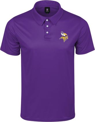 Foco NFL Herren-Poloshirt, offizielles Lizenzprodukt, kurz&auml;rmelig, Polyester, Farbe Prim&auml;r-Logo, Performance, Minnesota Wikinger, XX-Large