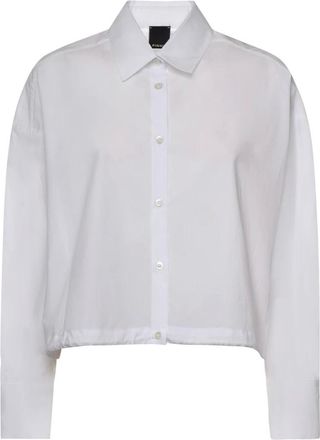 Pinko Pinko, Femme, Blouses et Chemises, Blanc, Taille: 36 FR Camicia in popeline