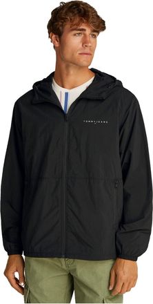 Tommy Jeans Herren Windbreaker Jacke Chicago mit Kapuze, Schwarz (Black), XXL