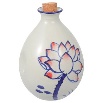 DOITOOL Keramik Weinhalter mit Holzstopfen Kreativer Sake Behälter Weinflasche Dekorativer Weintopf für Zuhause Bar Restaurant Geschenk für Weinliebhaber