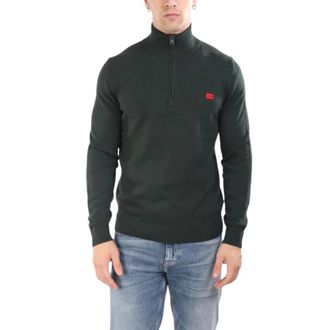 HUGO BOSS Homme, Pulls, Vert, Taille: L San Quintus-C