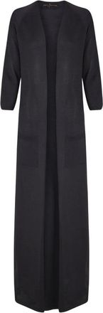 Cortana Femme, Pulls, Noir, Taille: 42 FR Veste en maille ouverte avec poches