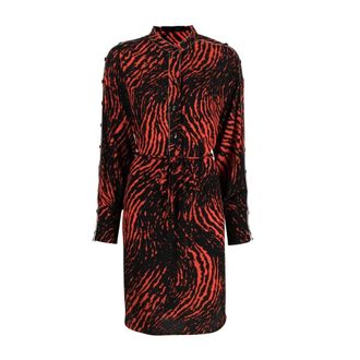 Proenza Schouler Rotes Maxikleid mit gemalter Spirale - - Dresses - Damen - Mehrfarbig - 2XS
