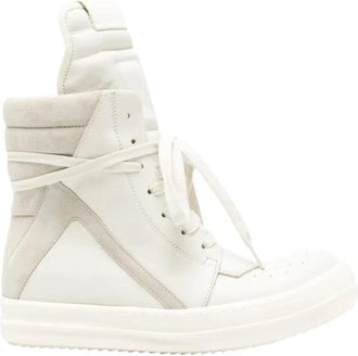 Rick Owens Femme, Chaussures, Blanc, Taille: 38 1/2 EU Geobasket Baskets