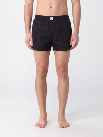 Dolce & Gabbana Short de bain boxer en polyester avec ceinture &agrave; logo