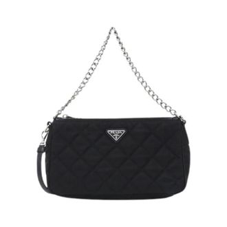 Prada Pre-owned Tessuto Impuntu Shoulder Bag - Femme - Pre-owned - Noir - Taille: ONE Size