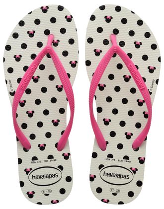 Havaianas Slim Disney Stylish, bequeme, leichte und stilvolle Badelatschen, Disney-Designs, schmale Riemen und rutschfeste Sohle, Damen