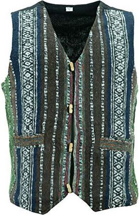 Loud Elephant Gilet en coton brossé, Vert, 3XL