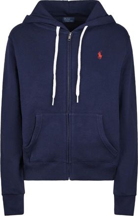 Polo Ralph Lauren Femme, Sweatshirts et sweats &agrave; capuche, Bleu, Taille: 38 FR Knit-Full Zip-SweaT-shirt