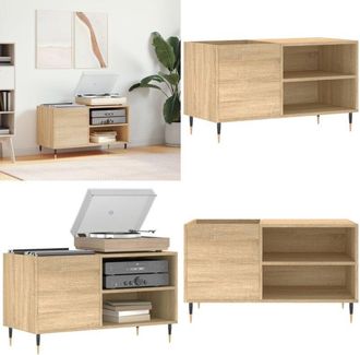 vidaXL Armoire à disques chêne sonoma 85x38x48 cm bois dingénierie - Meuble à Disques - Armoire à Vinyle - Rangement Musique - Étagère Disque - Support