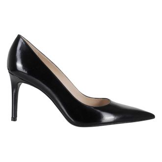 Stuart Weitzman Femme, Chaussures, Noir, Taille: 36 EU Escarpin Pointu en Cuir Brossé Noir