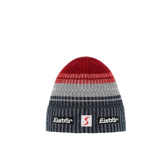 Eisb&auml;r Rika Oversize Skipool Beanie Strickm&uuml;tze Skim&uuml;tze Umschlagm&uuml;tze Winterm&uuml;tze (One Size - rot)