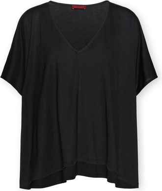 Elena Miro Femme, Tops, Noir, Taille: 46 FR T-shirt &agrave; col en V