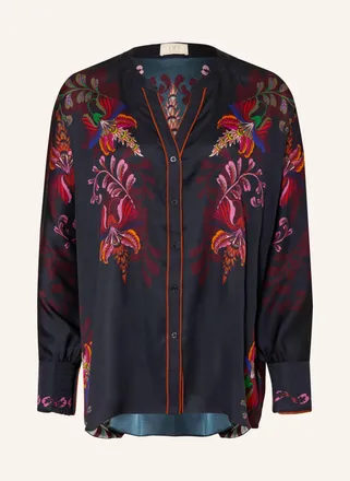 IVI Collection Ivi Collection Blusenshirt Mit Seide blau