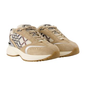 Burberry Womens Eclipse L Sneakers - Burberry Leather Beige Calfskin Shoes