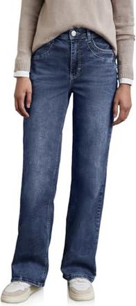 Street One A378315 Jean Coupe Ample, Mid Blue Random Washed, 27W / 32L Femmes