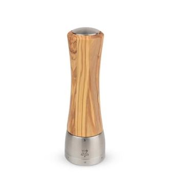 Peugeot Moulin &agrave; Sel Madras uSelect 21 cm - 6 R&eacute;glages de Moutures Pr&eacute;d&eacute;finies - Innovation Sel Glace, M&eacute;canisme Zirlion - En Bois dOlivier Labellis&eacute; PEFC et 