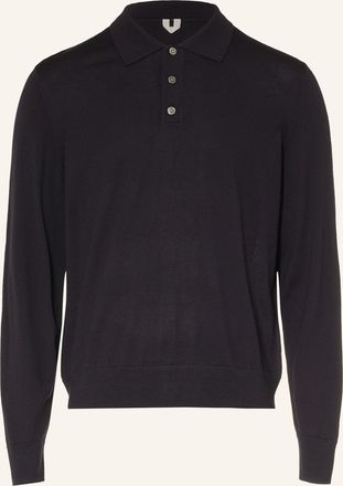 Arket Arket Strick-Poloshirt Aus Merinowolle blau