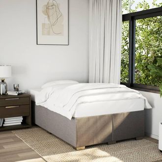 vidaXL Giroletto Senza Materasso Tortora 120x200 Cm Tessuto - Vidaxl