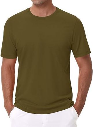 Generic T-shirt amusant et classique à col rond et manches courtes pour homme - Léger et respirant - Pour le sport, le fitness, lentraînement, la gym, les mus