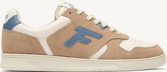 Faguo Baskets cuir et su&egrave;de taupe et beige