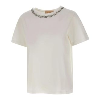 Kaos Kaos, Femme, Tops, Blanc, Taille: 40 FR T-Shirt Col Rond