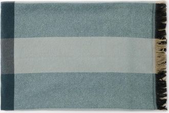 Marc O'Polo Marc O Polo Plaid Eryk Plaid Farbe Space Blue Gr&ouml;&szlig;e 150x200 Fransen Kariert Decke