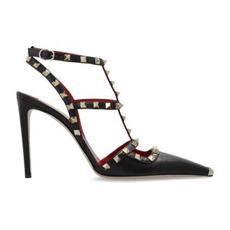 Valentino Garavani Femme, Chaussures, Noir, Taille: 37 1/2 EU Chaussures &agrave; talons avec clous