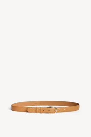 Gerard Darel Ceinture fine en cuir grain&eacute; - LINA - Camel